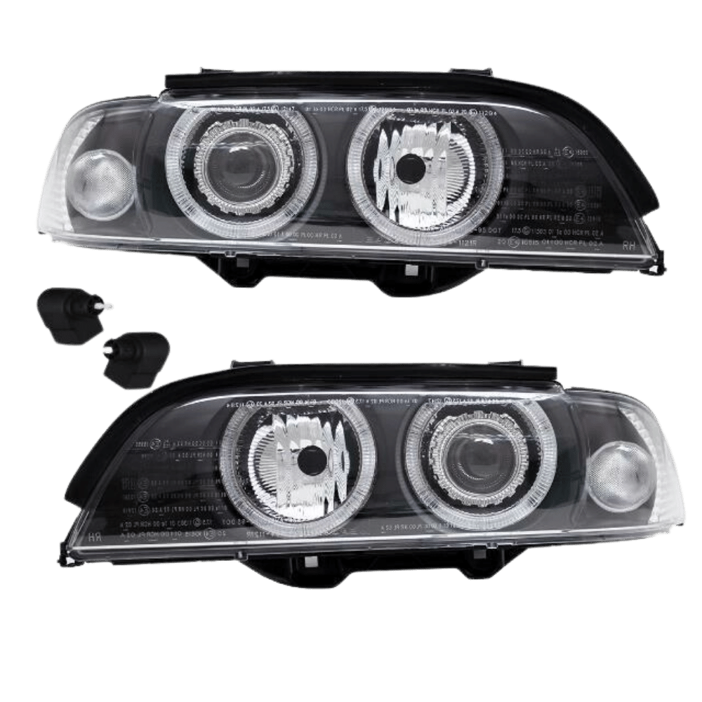 2x SCHEINWERFER Angel Eyes Schwarz passt BMW E39 95-00 H7/H7+Blinker W – Bimmer-Garage